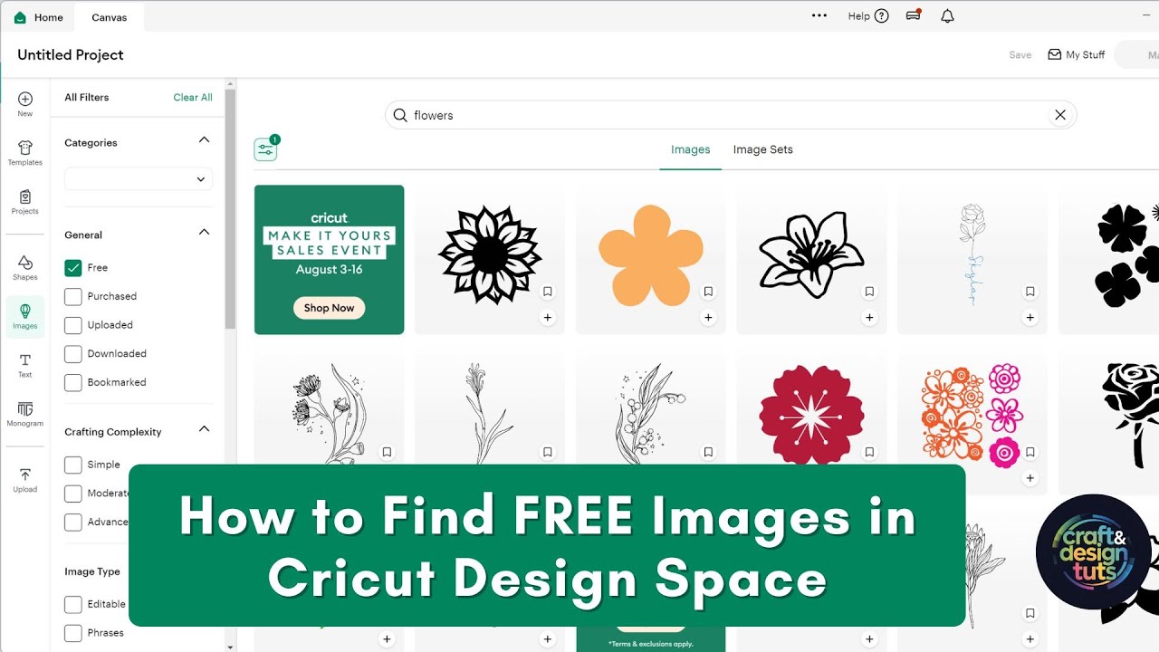 How to Find FREE Images in Cricut Design Space | Step-by-Step Tutorial ...