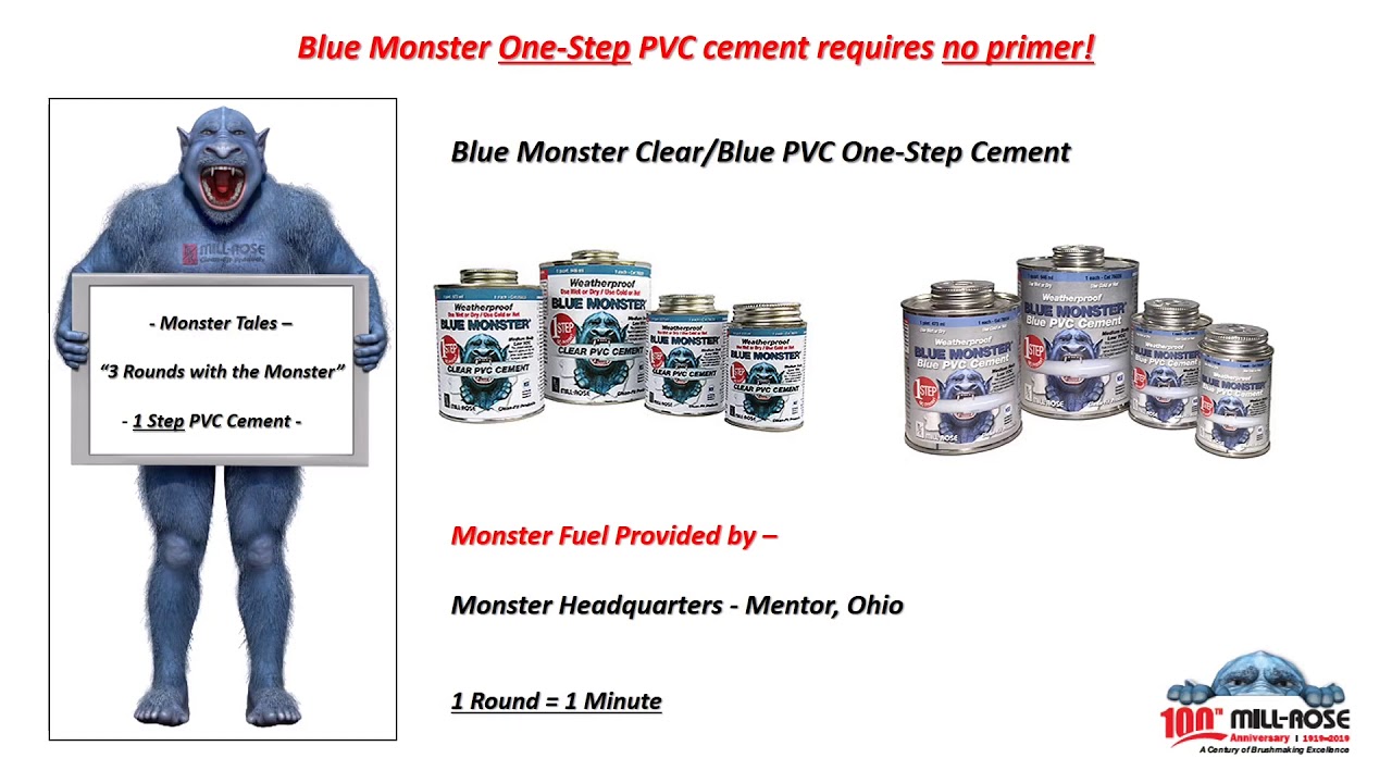 Blue Monster 1 Step PVC Cement - YouTube