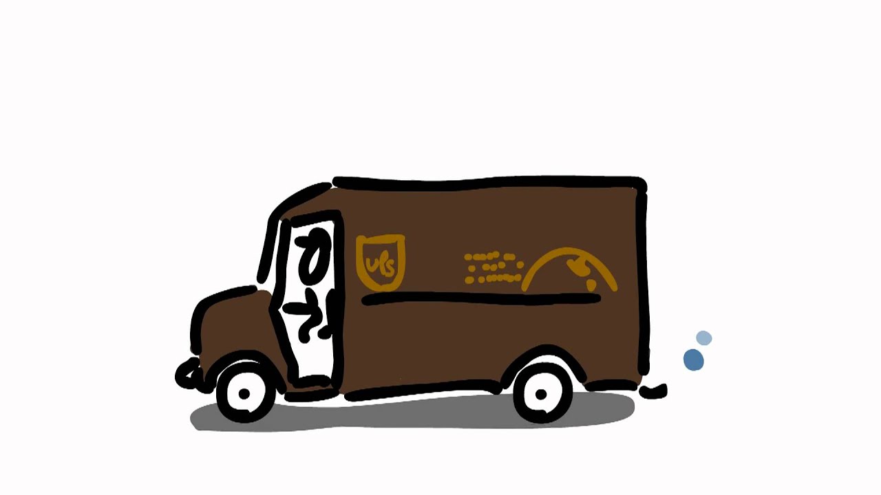 Ups Delivery Truck Cartoon