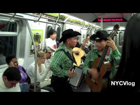 Mexican Mariachi Band on E -Train in New York City - YouTube