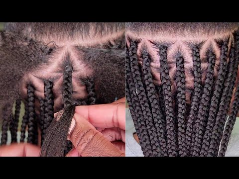 Traditional Box Braids | Triangle Parts | - YouTube