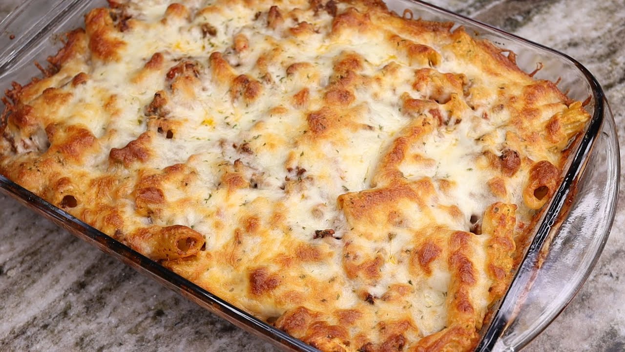 The Secret To Make The BEST Baked Rigatoni | Cheesy Baked Rigatoni ...