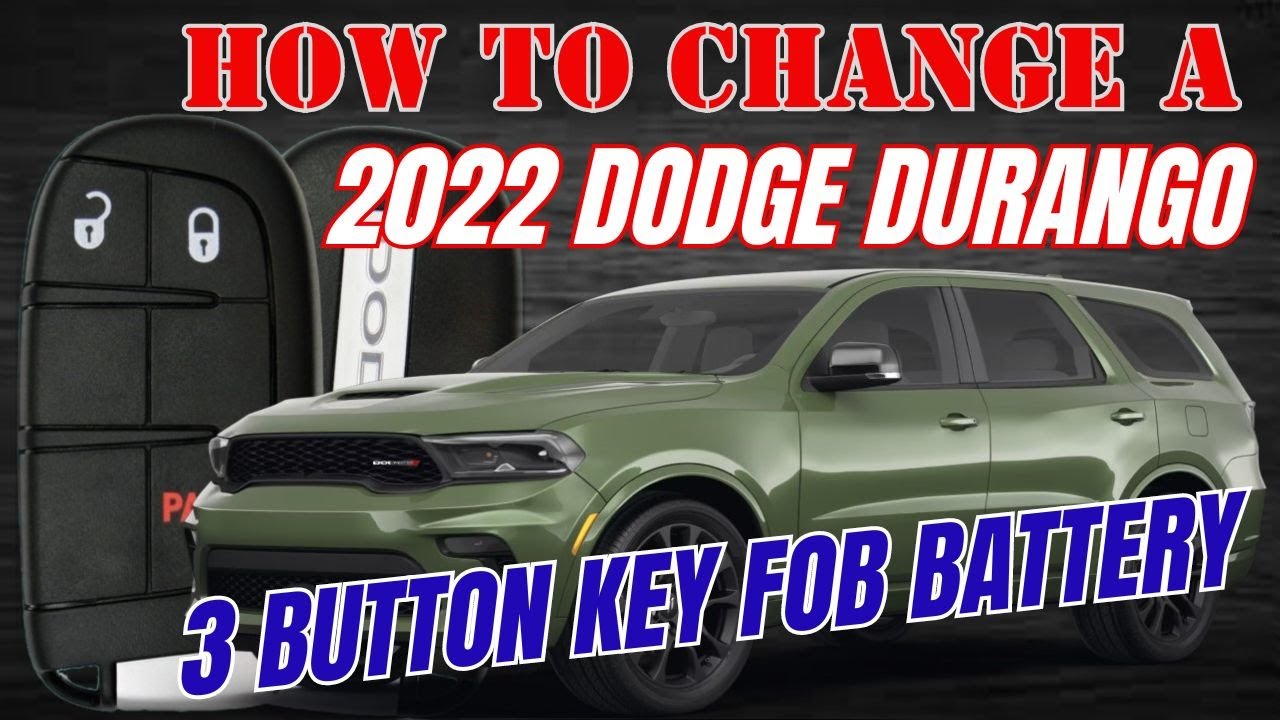How to change a 2022 Dodge Durango 3 button key fob battery - YouTube