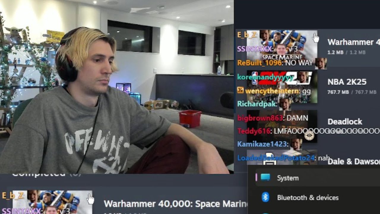 xQc Rage Quits 2K25 after Choking an 8 Point Lead - YouTube