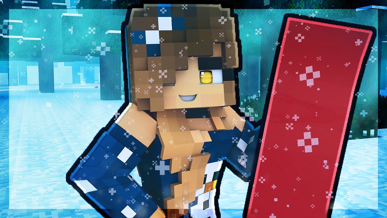 Minecraft - MY FIRST TIME GOING TO A SNOW CABIN! MOUNTAIN SNOWBOARDING ...