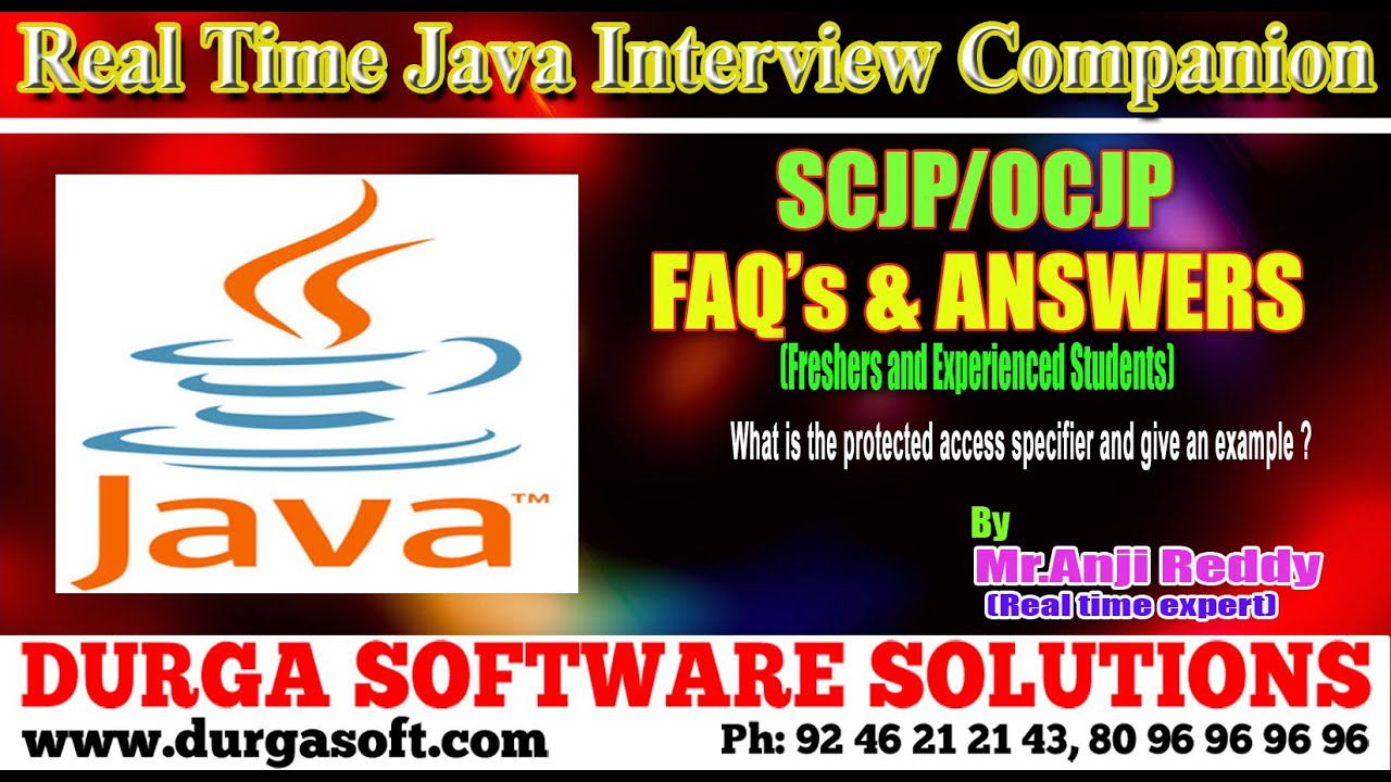 Java Interview Companion|java|What is the protected access specifier and give an example? - YouTube