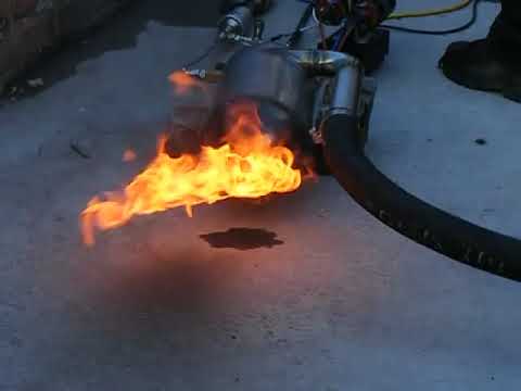 Jet Engine Combustion Chamber Test 1 - YouTube