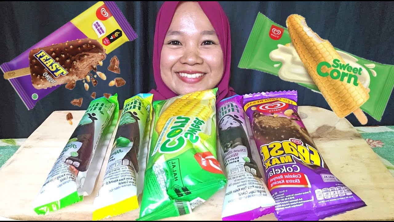ASMR ES KRIM PADDLE POP FEAST HULA-HULA SERBA 💚💚💜💜🍦MUKBANG ASMR ICE ...