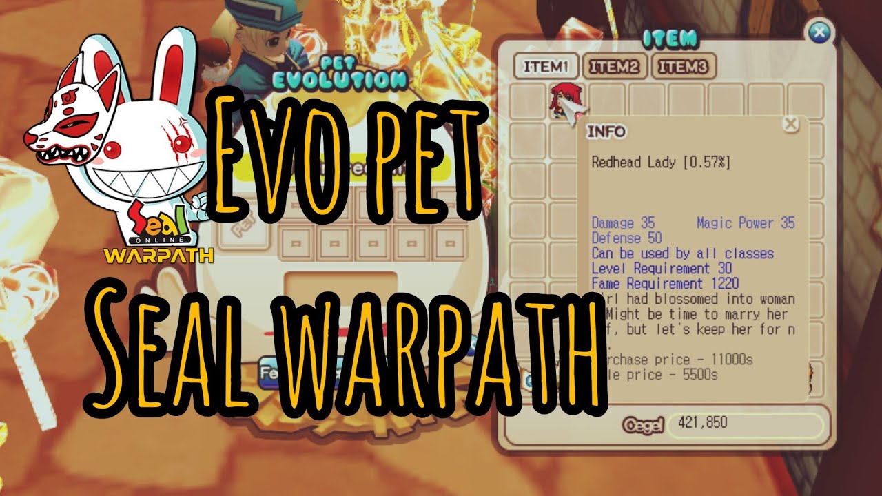 TUTORIAL EVO PET SEAL WARPATH | Seal Online Plus Warpath - YouTube