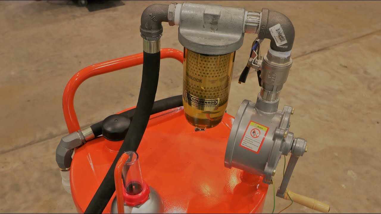 DIY Diesel Fuel Storage, and Pump for Compact Tractor - YouTube