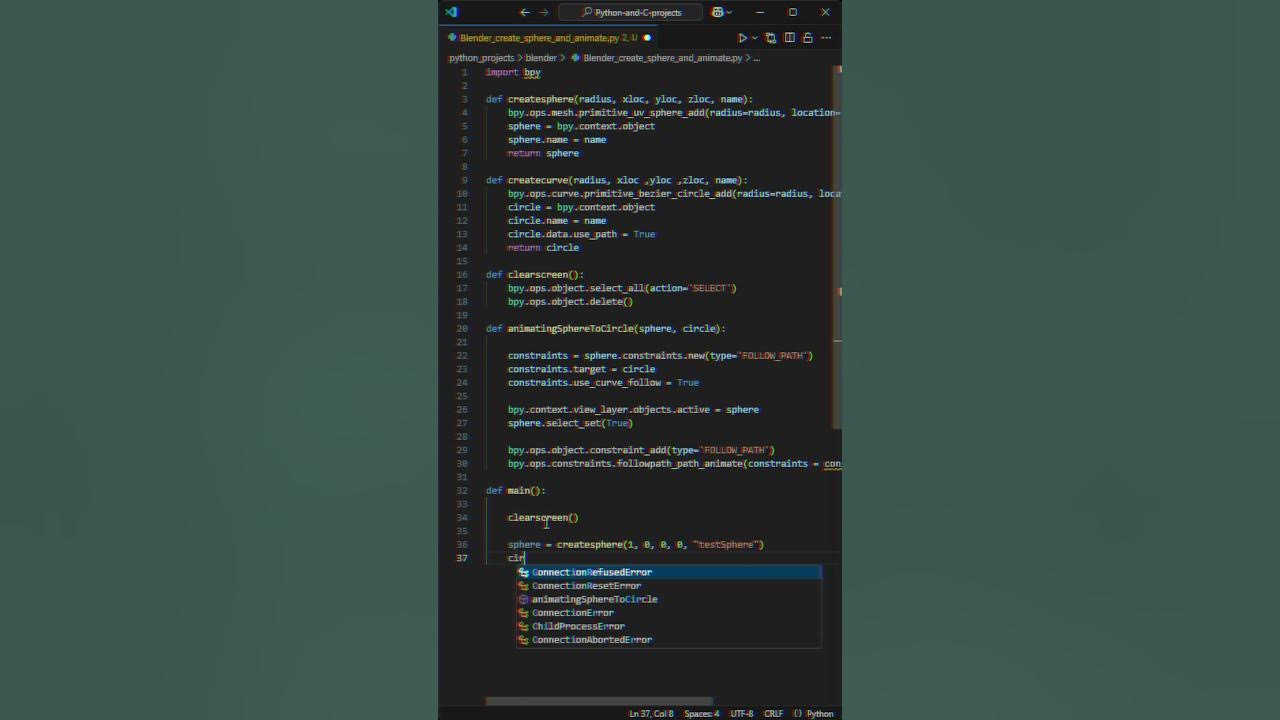 Blender Python API examples - Creating and animating an object - YouTube