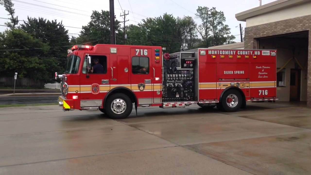 2008 MCFRS Engine & Truck 716 Responding To First Due Box Alarm - YouTube