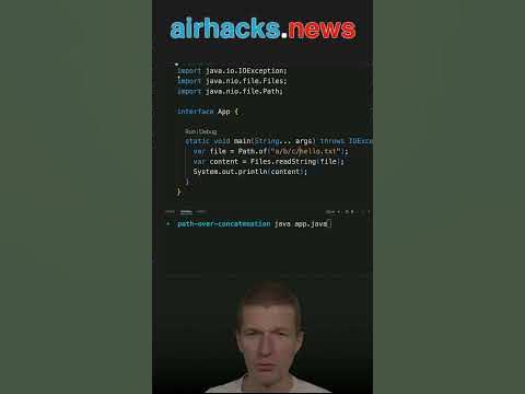 Path.of over String Concatenation #java #shorts #coding #airhacks - YouTube