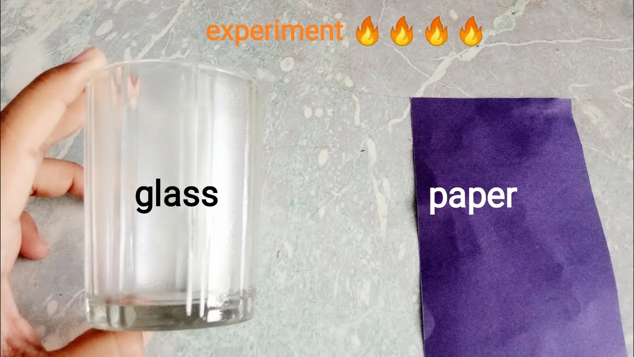 easy and amazing science experiement for kids 🤗 with paper and glass ...