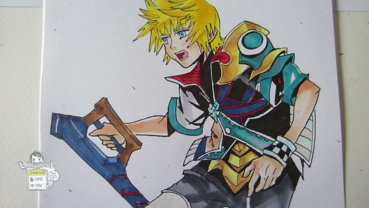How to draw Ventus from Kingdom Hearts Part 2 ヴェントゥス ヴェン - YouTube