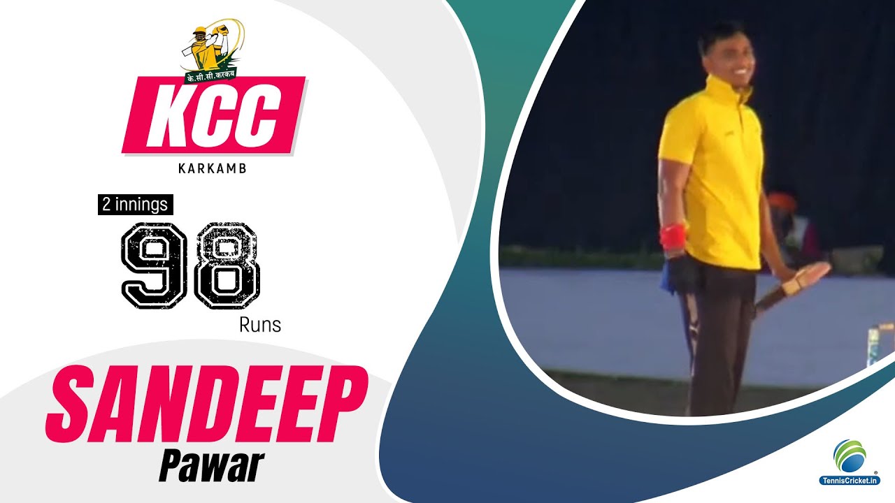 Sandeep Pawar (98 Runs) || KCC Chashak 2023, Karkamb - YouTube