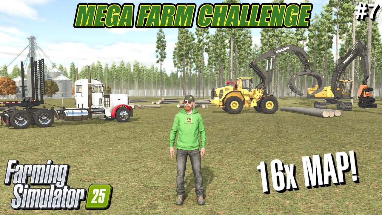 16X MAP! CLEARING 500 TREES TO CREATE A MEGA FIELD! | Farming Simulator ...