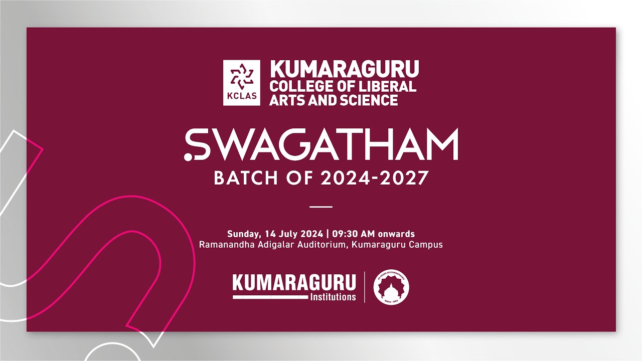 Swagatham 2024 | KCLAS Batch 2024 - 2027 - YouTube