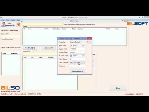Bilsoft Muhasebe Programı Eğitim 8   Taksit Takip İşlemleri