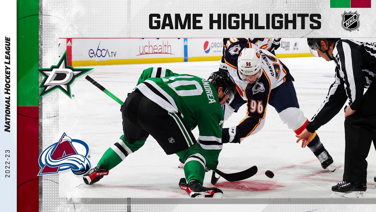 Stars @ Avalanche 11/26 | NHL Highlights 2022 - YouTube