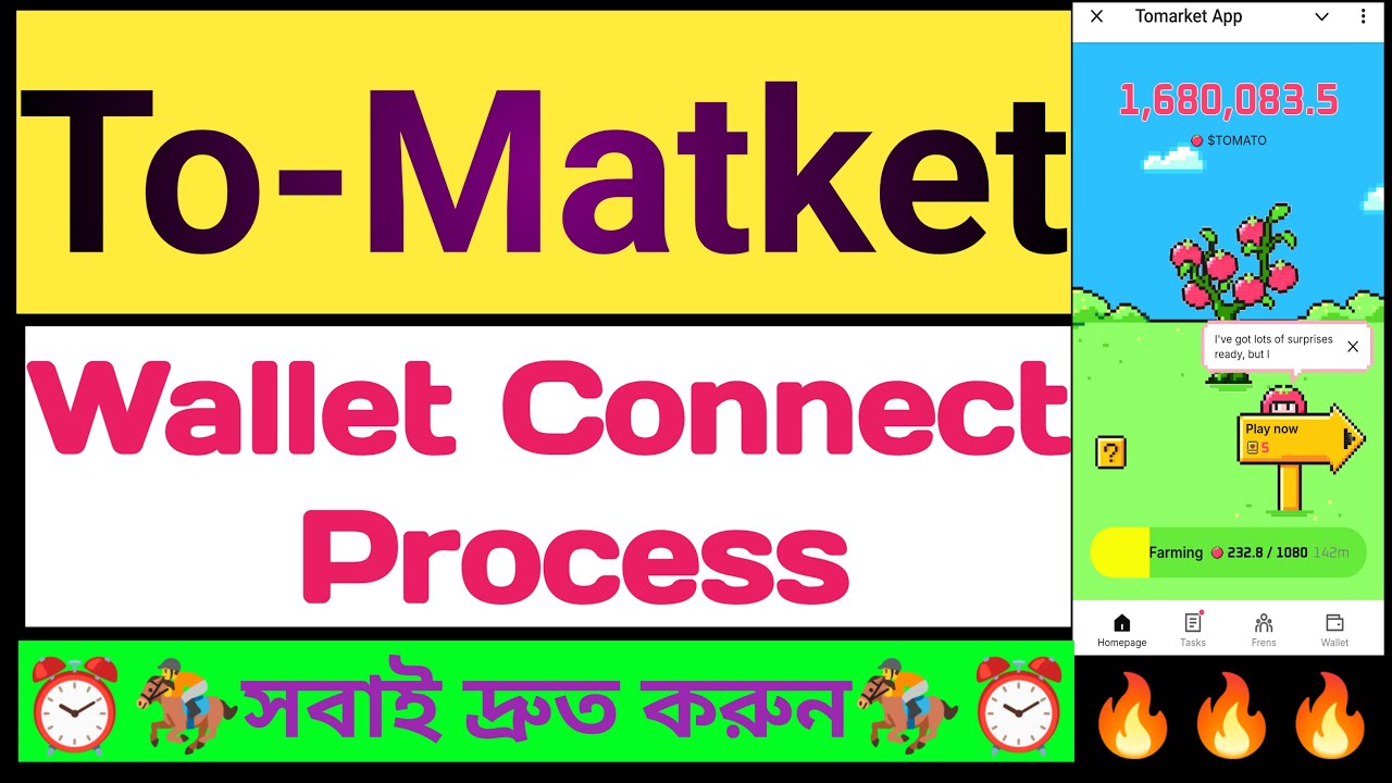 Tomarket Wallet Connect Process | To-Matket | TOMATO Token Mining | How ...