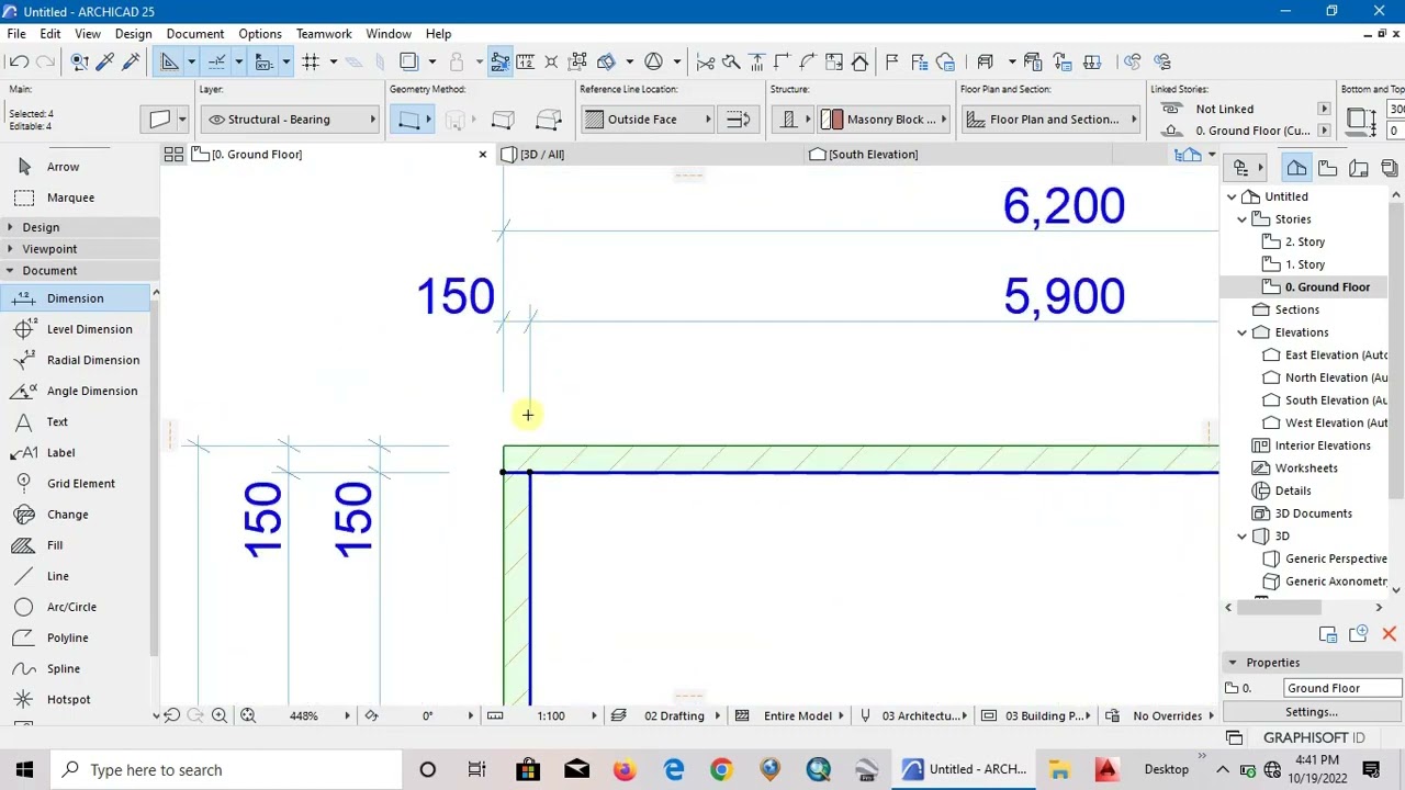 How to automatically dimension a floor plan in ArchiCAD 25 - YouTube
