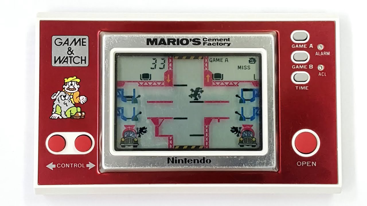 Handheld Game: Mario's Cement Factory (1983 Nintendo) - YouTube