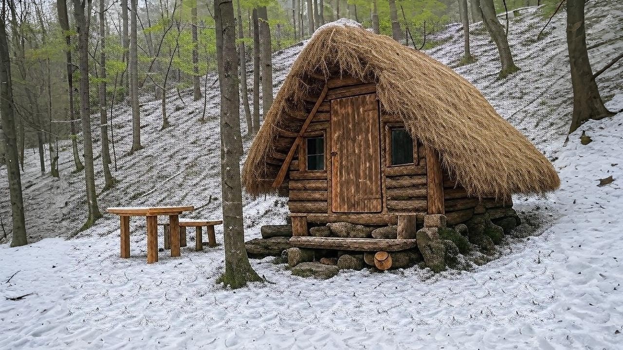 Crafting a Leaf House in the Wild Forest: A Journey of Simple Living ...
