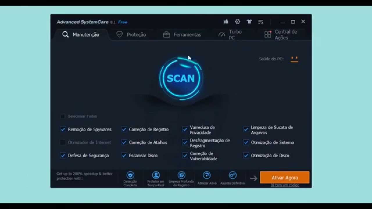 Como deixar o Advanced SystemCare 8.1 Em Português - YouTube