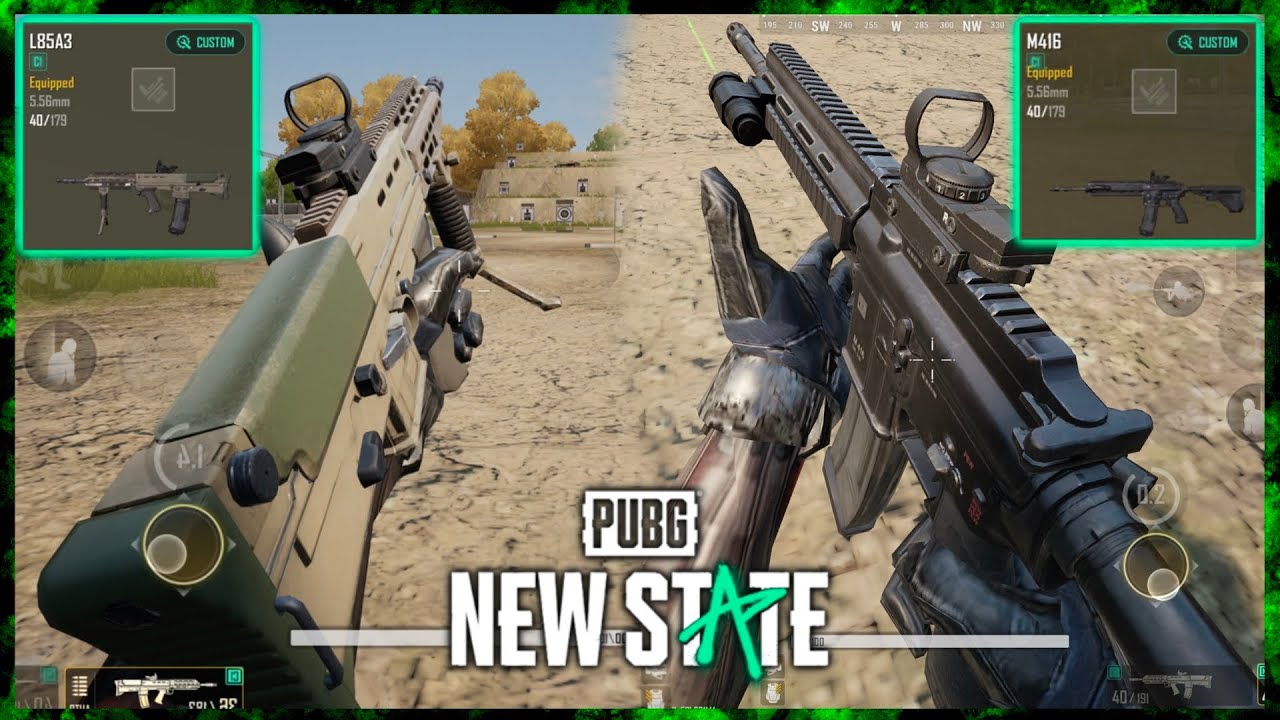 NEW L85A3 5.56mm vs M416 5.56mm COMPARISON! | PUBG NEW STATE - YouTube