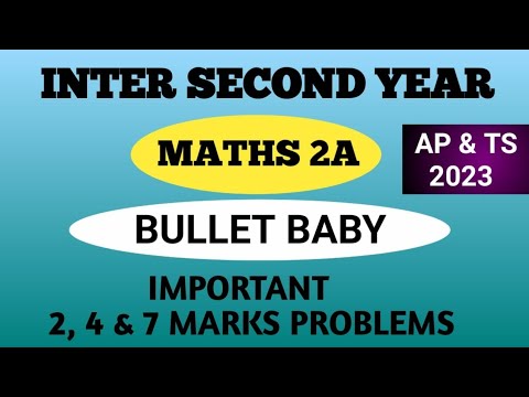 MATHS 2A BABY BULLET IMPORTANT QUESTIONS 2023 - YouTube