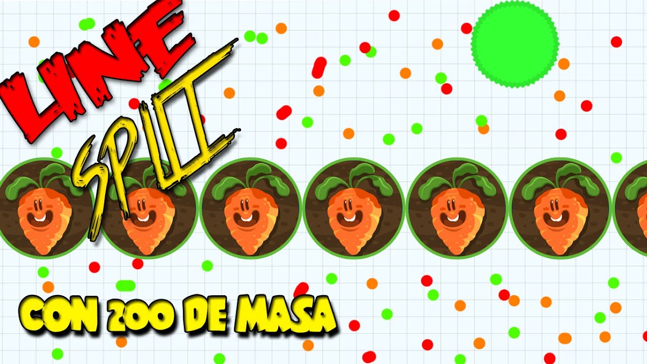 line split con 200 de masa " AGAR.IO" - YouTube
