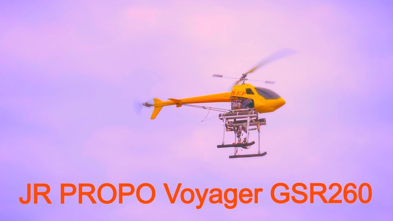 JR PROPO Voyager GSR260 26cc RC helicopter flight outdoors Vol.6 - YouTube