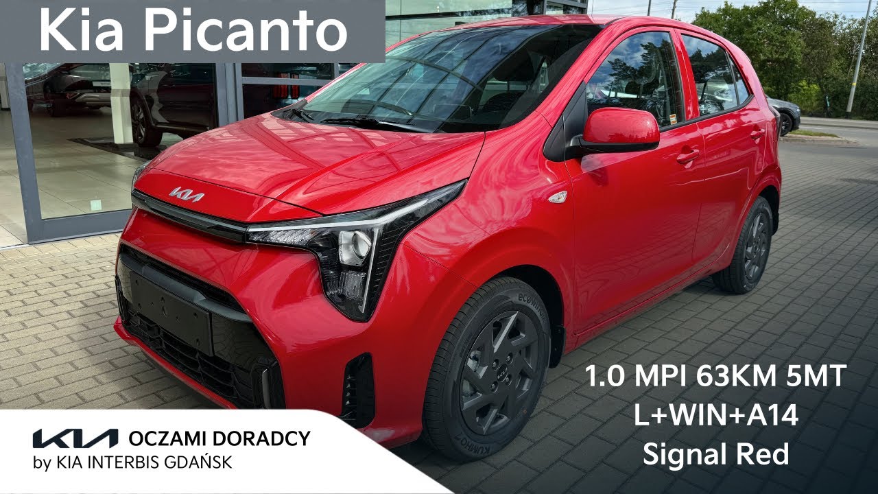 Nowa Kia Picanto [1.0 63KM 5MT] wersja L + WIN + A14 w kolorze Signal ...