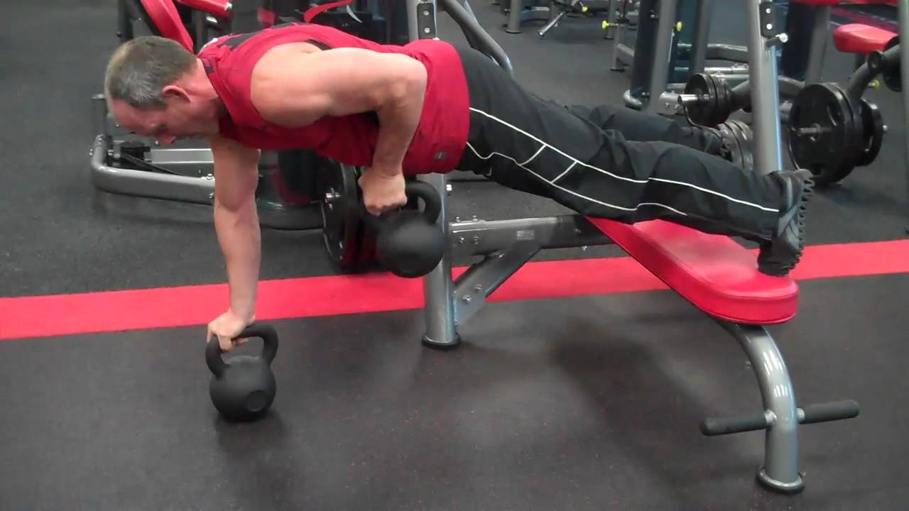 Renegade Rows (with Kettlebells, Feet Elevated) - YouTube