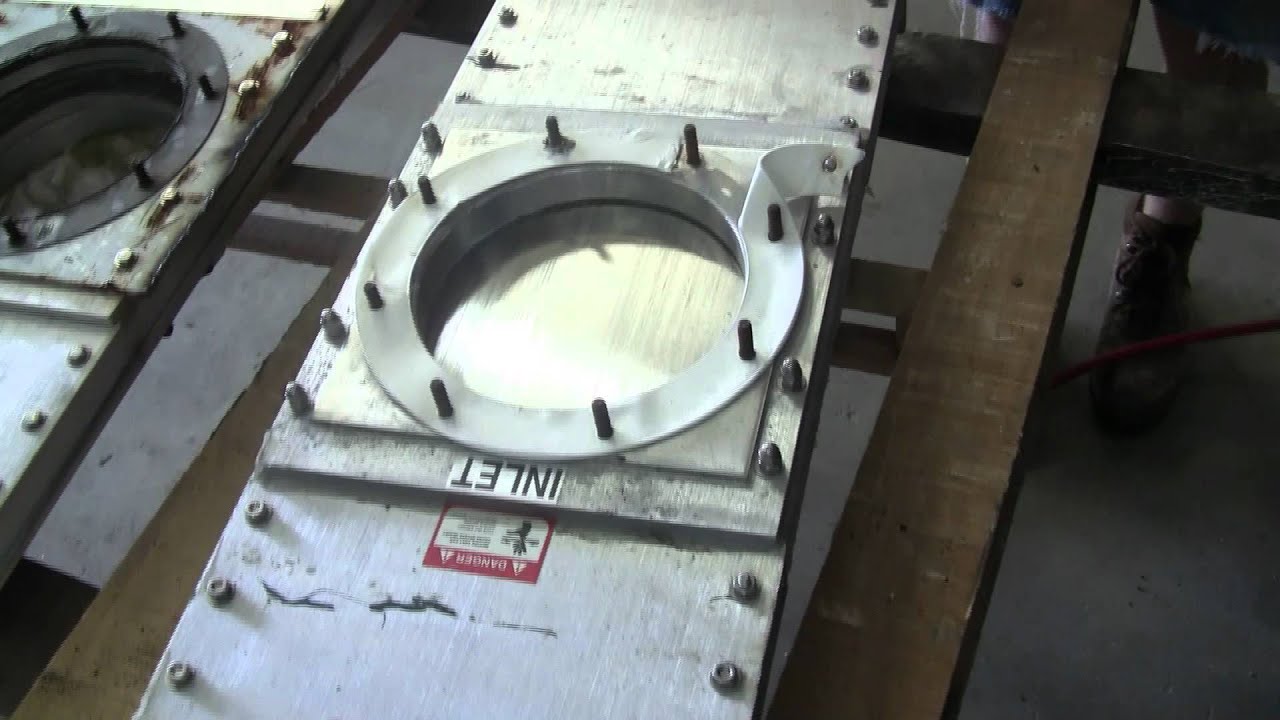 8" DIA. SALINA VORTEX SLIDE GATE VALVE, USED (6861) - YouTube