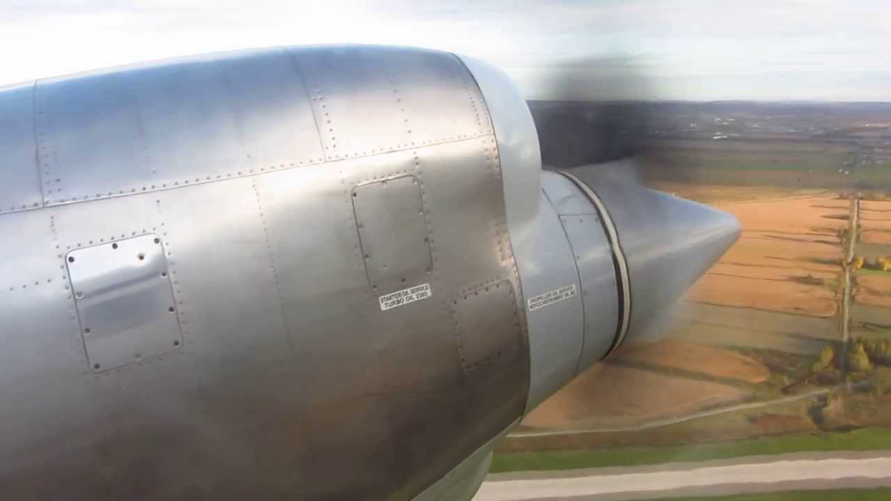Nolinor Convair CV-580 Startup & Takeoff from Montreal Mirabel - Window ...