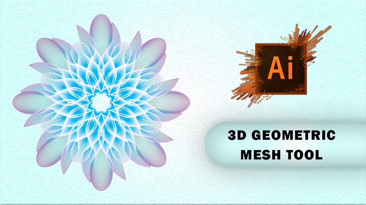 3D Geometric Mesh Tool - Adobe illustrator Tutorial - YouTube