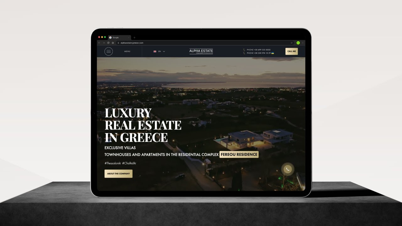 Modern Website for a Luxury Real Estate Company in Greece - YouTube