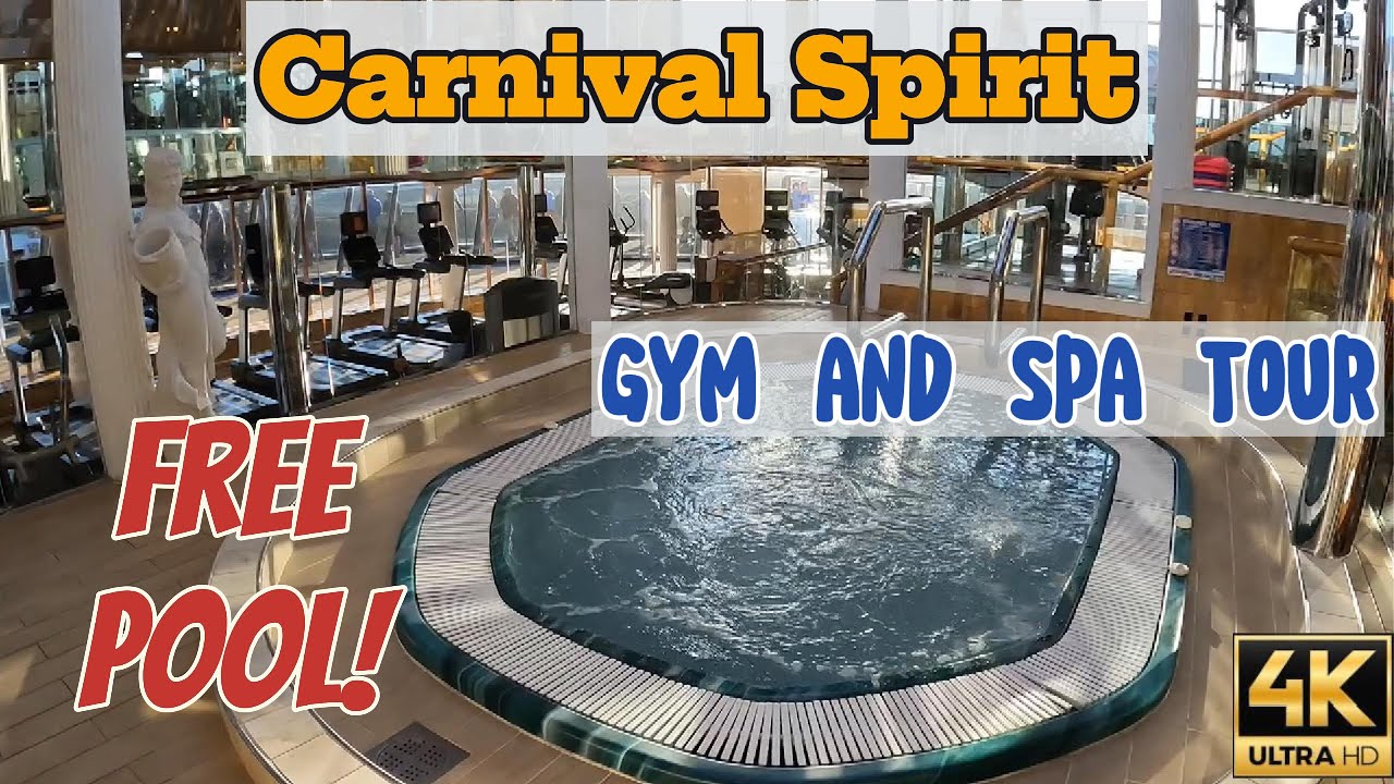 FREE Sauna, Steam Room & Therapy Pool! Carnival Spirit Gym & Spa Tour ...