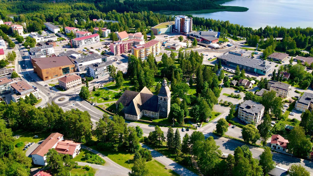 Kangasala, Finland - drone view (4K) - YouTube