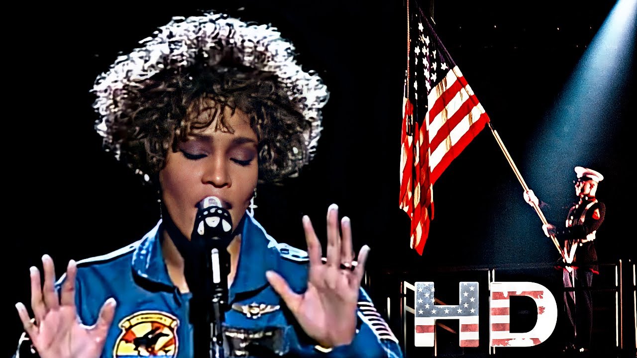 Whitney Houston - Star Spangled Banner HD in 1991 - YouTube