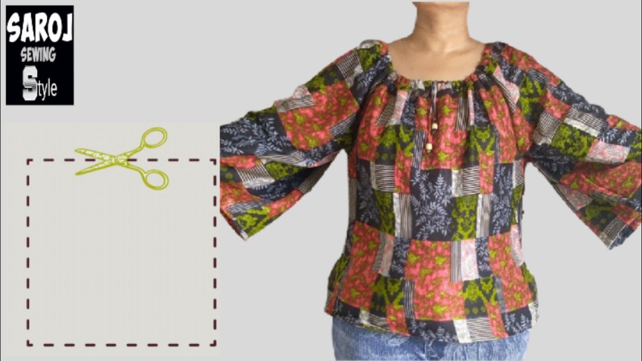 girls top cutting and stitching/new trending rectangle top cutting ...