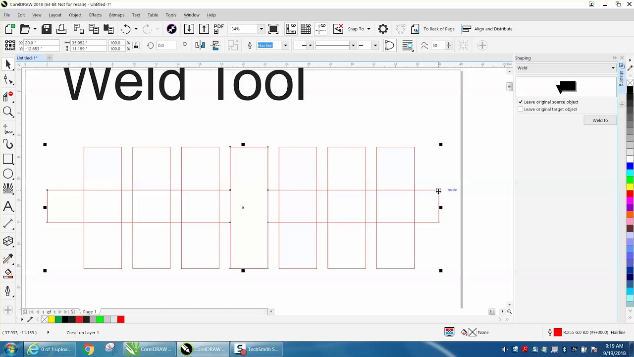 Corel Draw Tips & Tricks Weld Tool with Twist - YouTube
