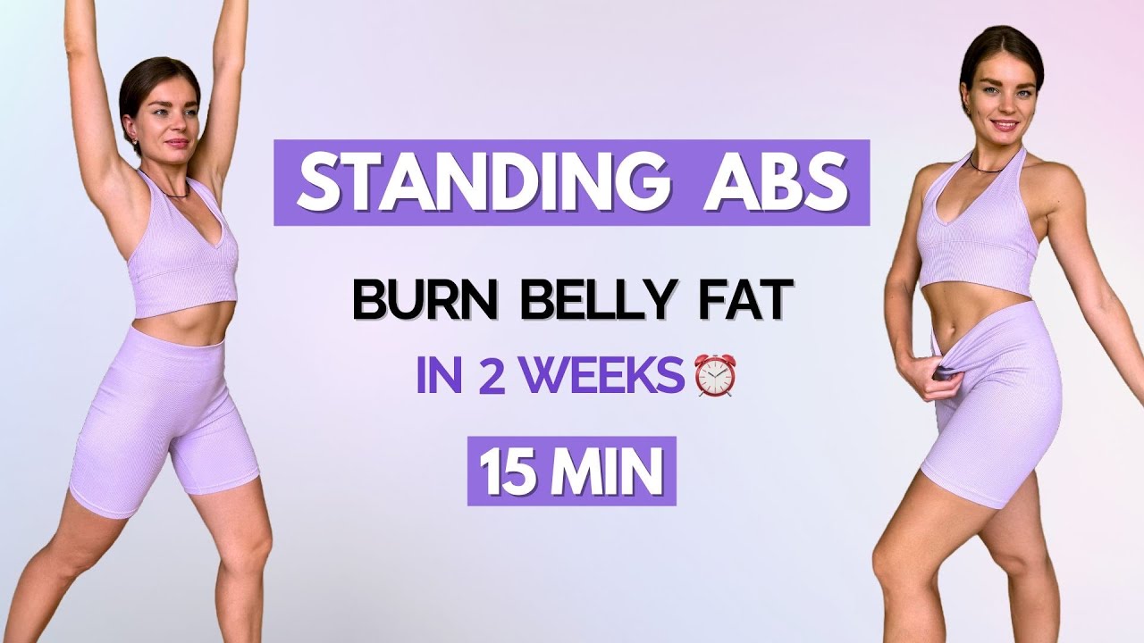 15 MIN STANDING ABS WORKOUT – Small Waist & Belly Fat Burn in 2 Weeks ...