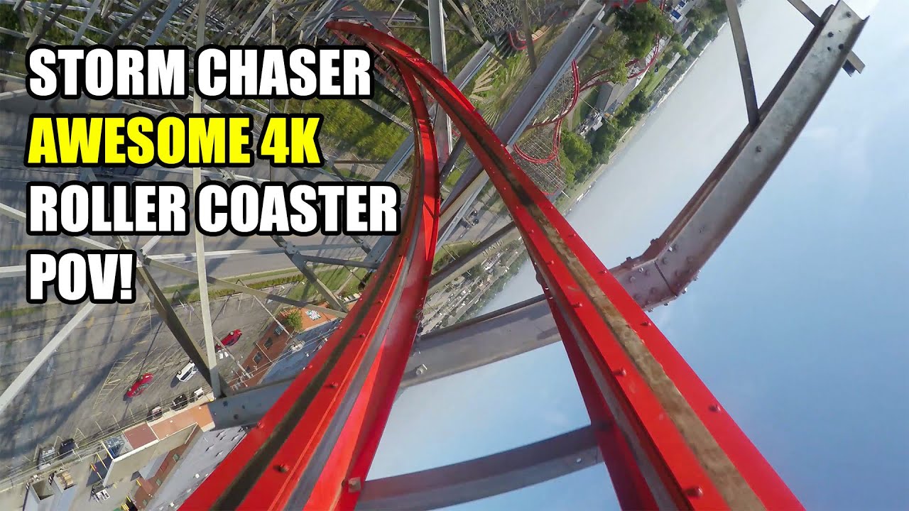 Storm Chaser Roller Coaster AWESOME 4K POV! Kentucky Kingdom Louisville ...