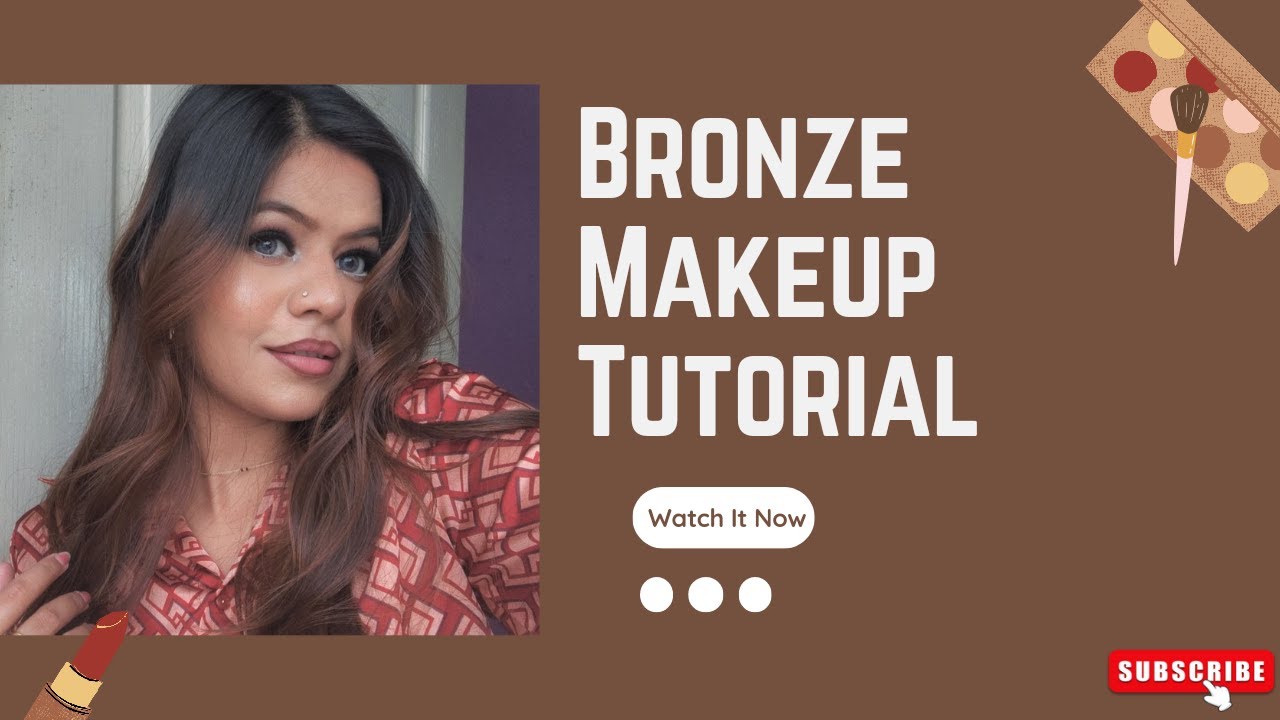 🤎Brown Smokey Eye Makeup🤎 | Bronze Makeup TUTORIAL | Glittersby_akansha | Brown Makeup Look ...
