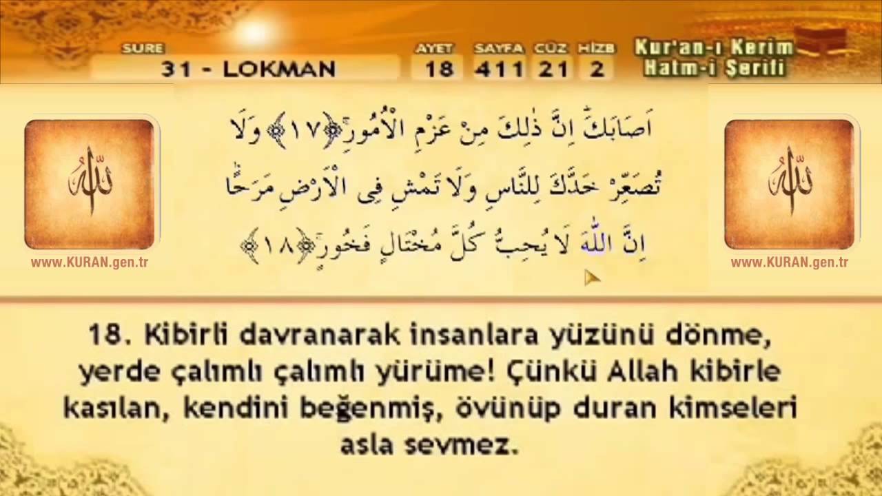 31 Sure Lokman Suresi