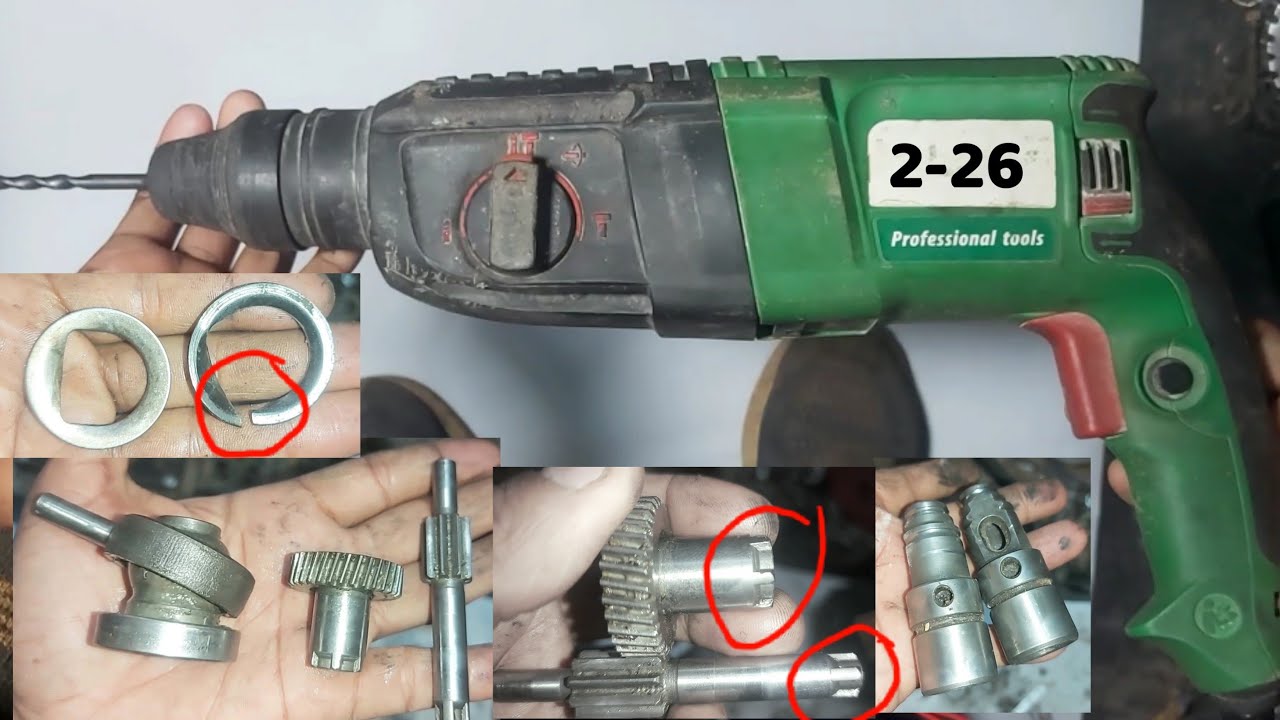 2-26 Hammer Drill Machine Repair problem , Bit open Problem , Gear / Tools Holder damage problem ...
