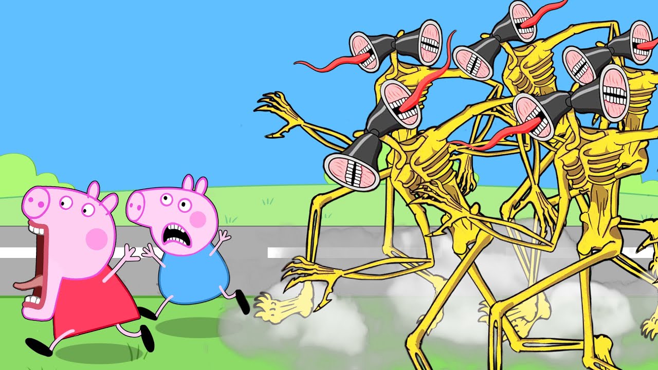 Peppa Pig: Escape From Siren Head Monster | Peppa Pig Tales - YouTube